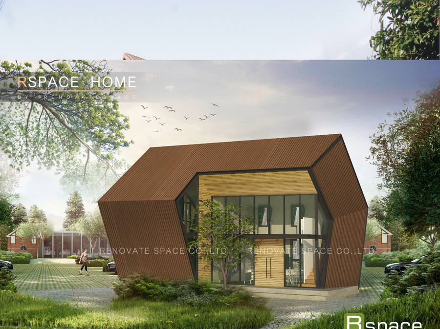 บ้านกึ่งสำเร็จรูปขนาดสองชั้น “POLYGON HOUSE” รูปทรงและประโยชน์ใช้สอย ...