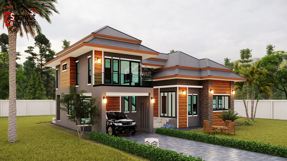 half storey contemporary house by Sarawut Khaojan (3) – NaiBann – ในบ้าน | คอนเทนต์บ้าน ที่พัก ...