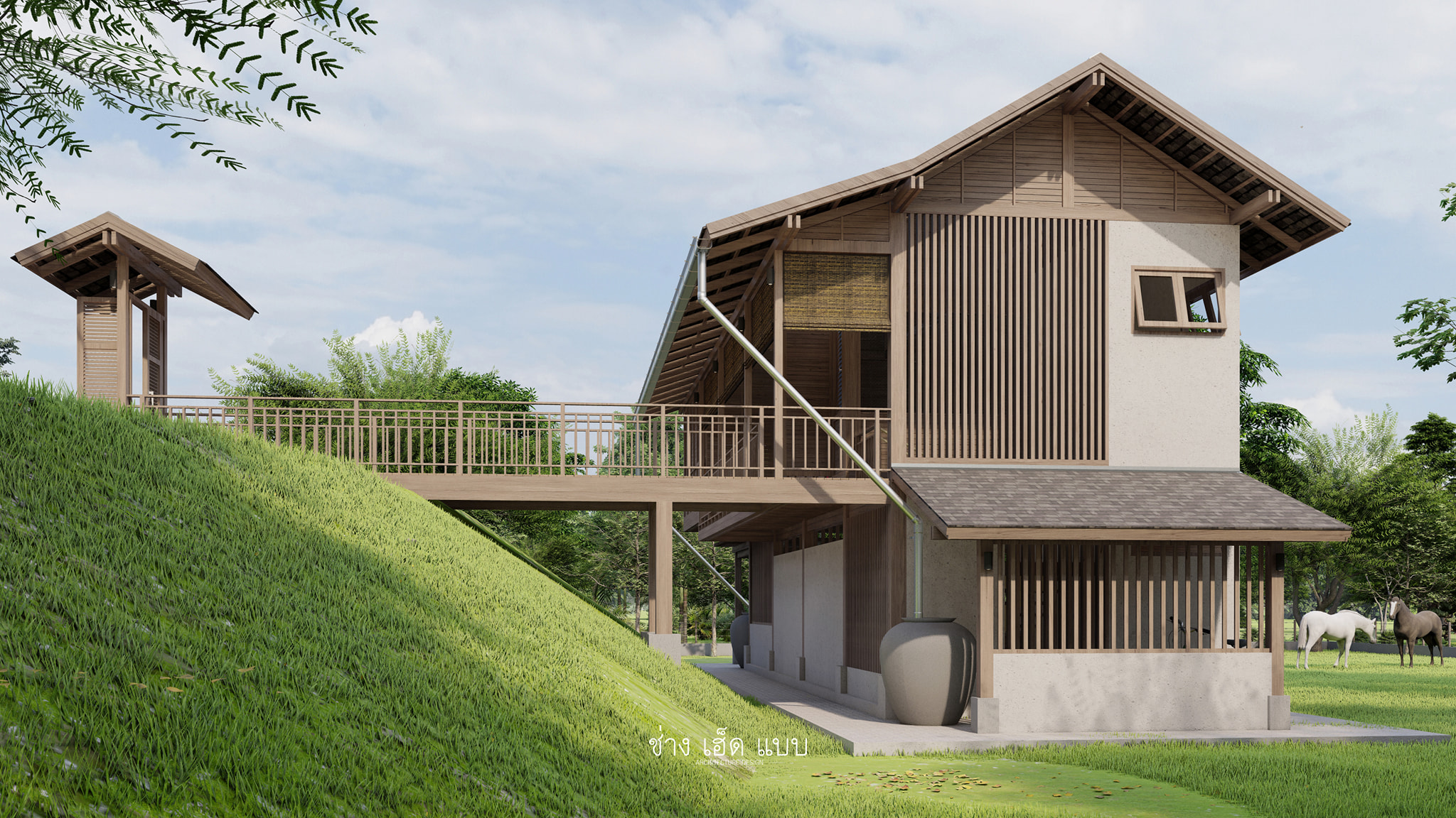 แบบบ้านสองชั้นครึ่งไม้ครึ่งปูน สร้างจากไม้เก่า ดั้งเดิมมีเสน่ห์ในสไตล์บ้านทรงไทย – NaiBann – ใน ...